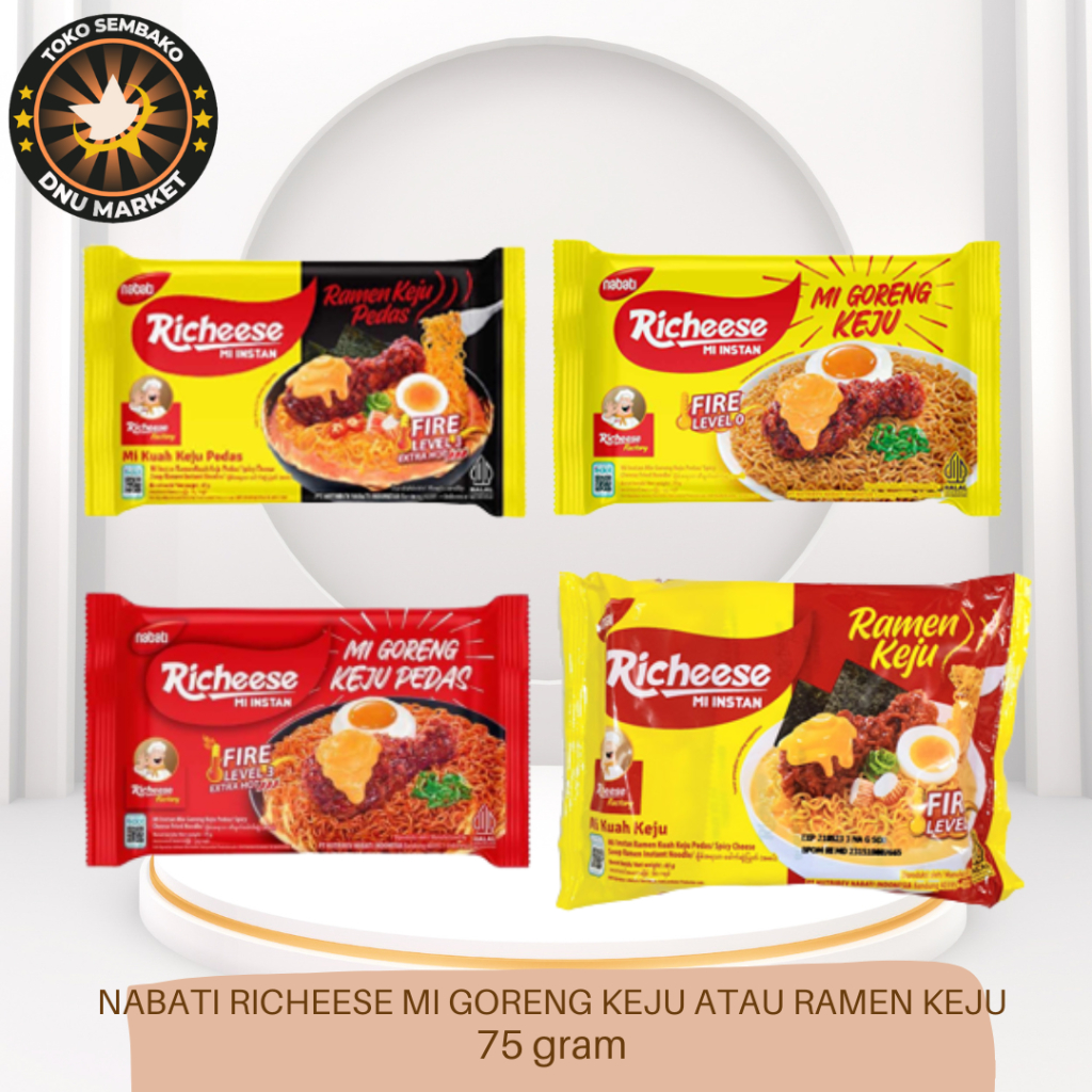Jual RICHEESE | NABATI RICHEESE MI GORENG KEJU PEDAS FIRE LEVEL 3 ...