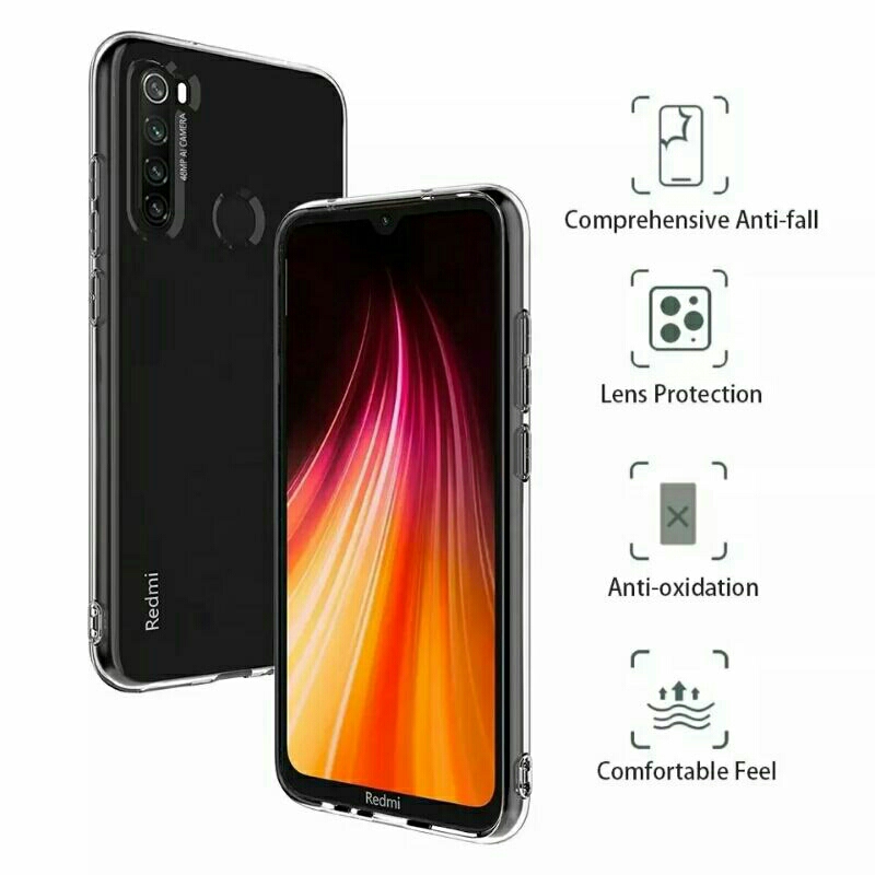 Jual XIAOMI REDMI NOTE 8 Clear Case HD 2mm Softcase Bening Transparan ...