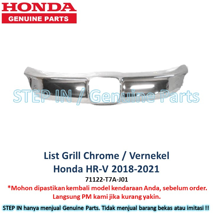 Jual Lis Grille Grill Honda HRV HR-V 2018 2019 2020 2021 ORI chrome ...