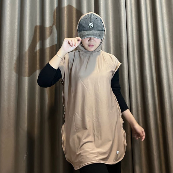 Jual HIJAB ROMPI SPORTY Hoodie Syar'i /Jilbab Senam / Baju Atasan ...