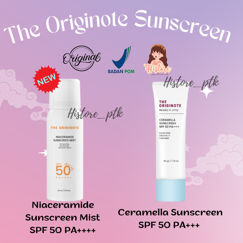 Jual The Originote Ceramella Sunscreen SPF50 PA+++ / Hyalucera Gel ...