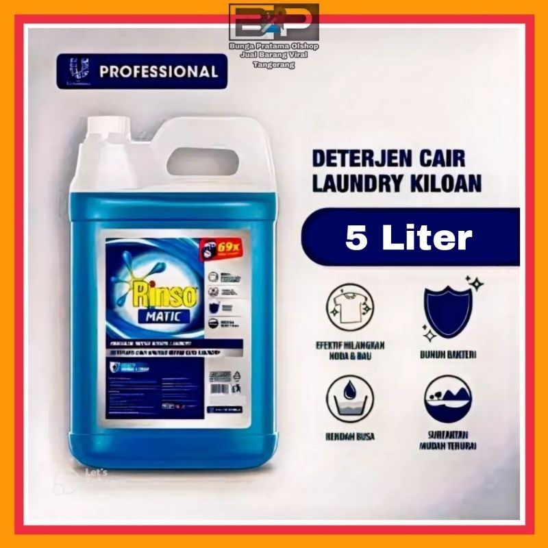 Jual Detergen cair profesional 5L laundry kiloan | Shopee Indonesia