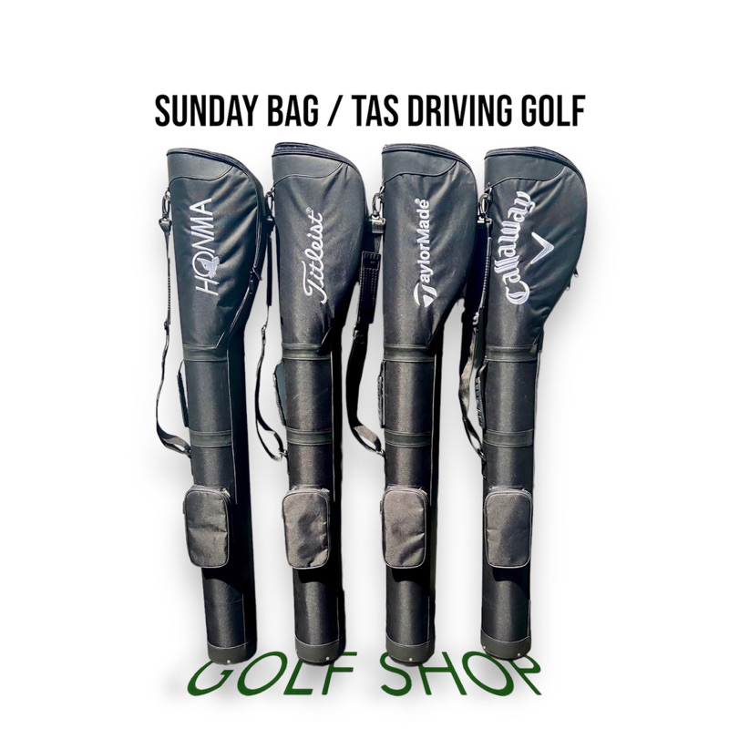 Jual tas sunday bag tas golf driving bag golf sunday bag hitam - bag ...