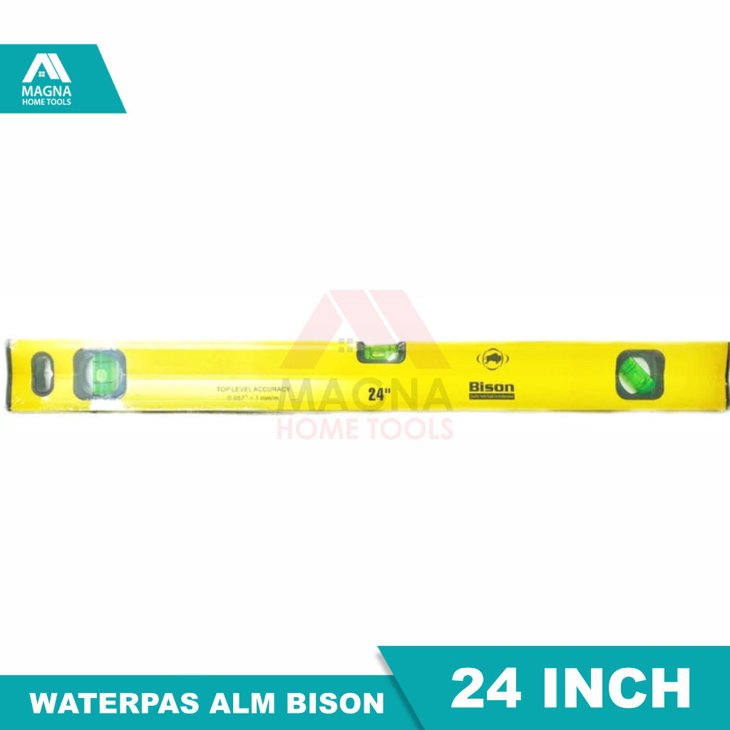 Jual WATERPAS ALUMINIUM/KERAMIK/DINDING BISON 24" 60CM | Shopee Indonesia