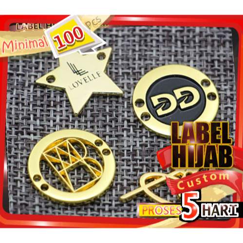 Jual Pabrik label plat buat kantong metal klip desain sendiri custom di ...