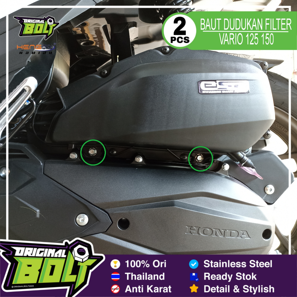 Jual Baut Dudukan Filter Honda Vario 125 150 Probolt HENG THAILAND Stainles | Shopee Indonesia