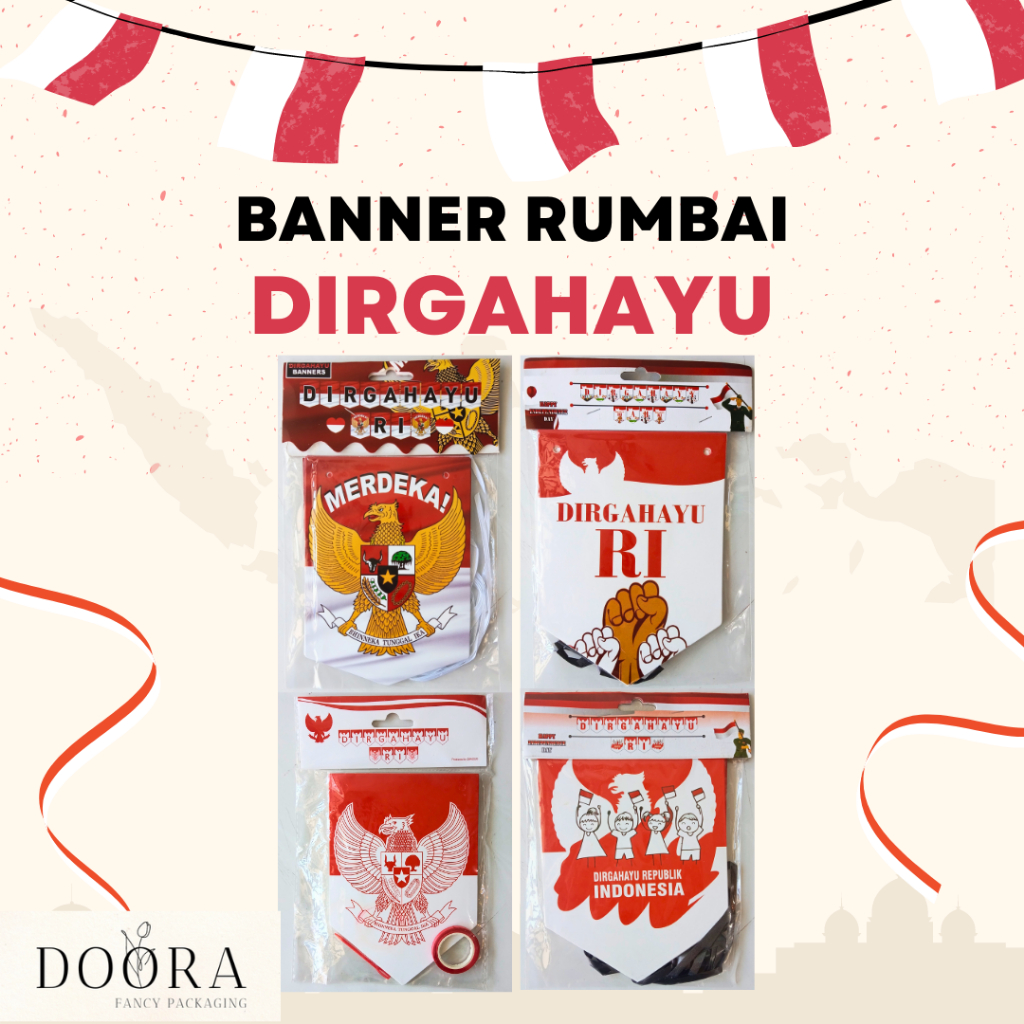 Jual Banner Rumbai Dirgahayu Kemerdekaan | Shopee Indonesia