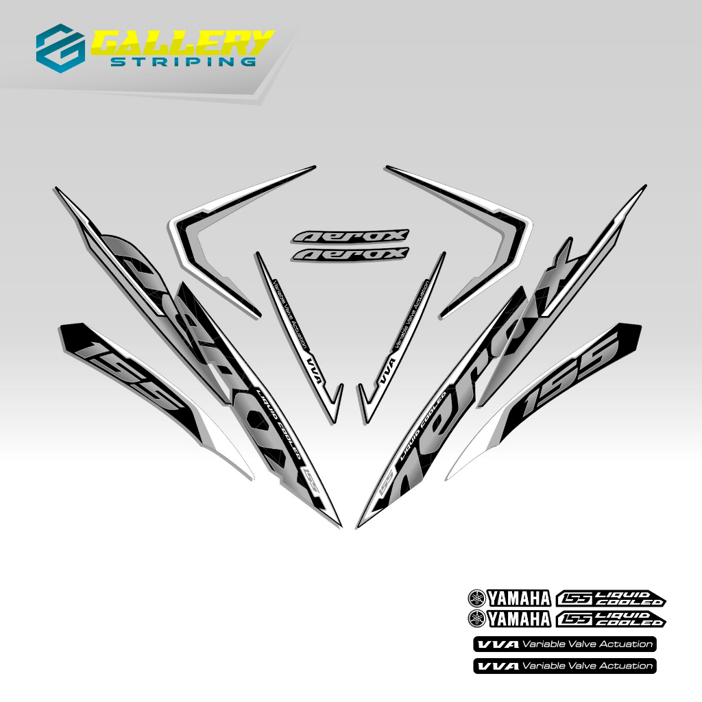 Jual Striping Aerox 155 Old V1 A07 Stiker Yamaha Aerox Sticker NVX List ...