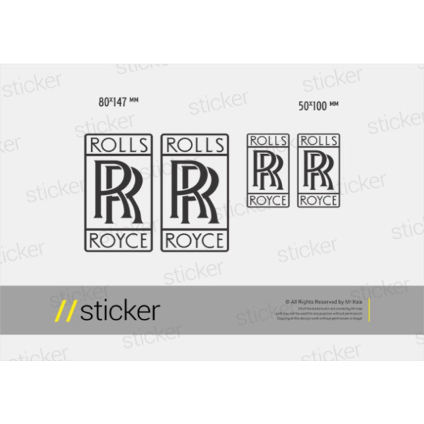 Jual STIKER CUSTOM MOTOR HELM STICKER LOGO Rolls Royce FREE CUSTOM ...
