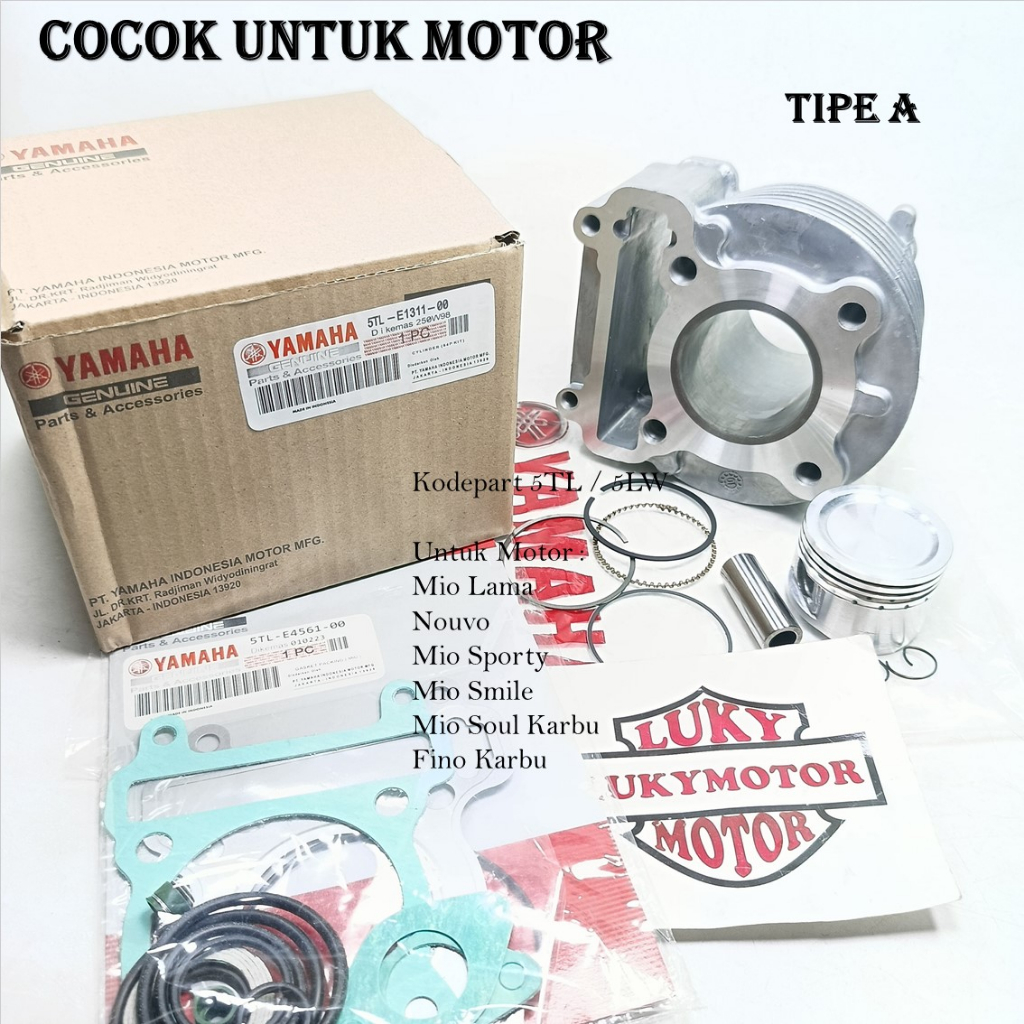 Jual BLOK SEHER SET KOMPLIT + PISTON MIO SMILE , SPORTY , SOUL KARBU , FINO KARBU , NOUVO KODE ...