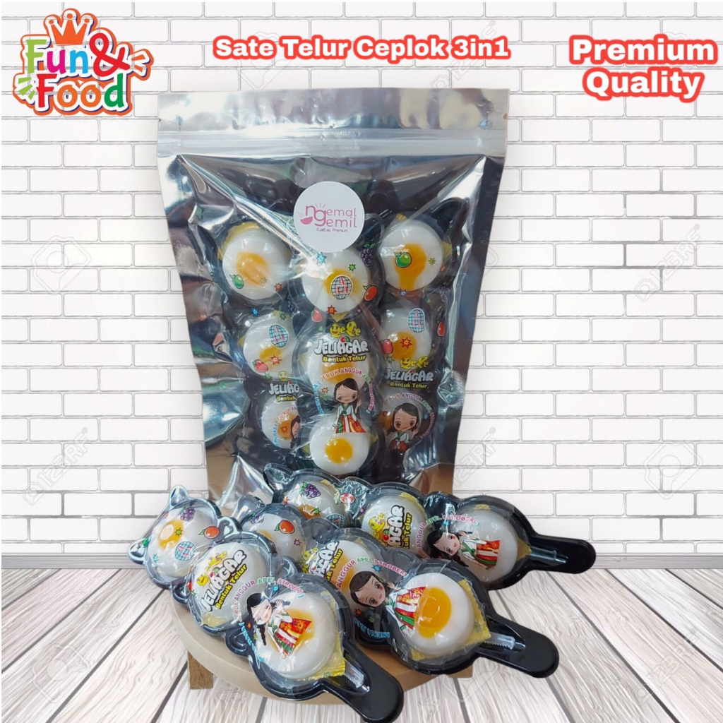 Jual Sate Telur Ceplok 3in1 Jeliagar Telor Aneka Rasa Buah Puding Telor ...