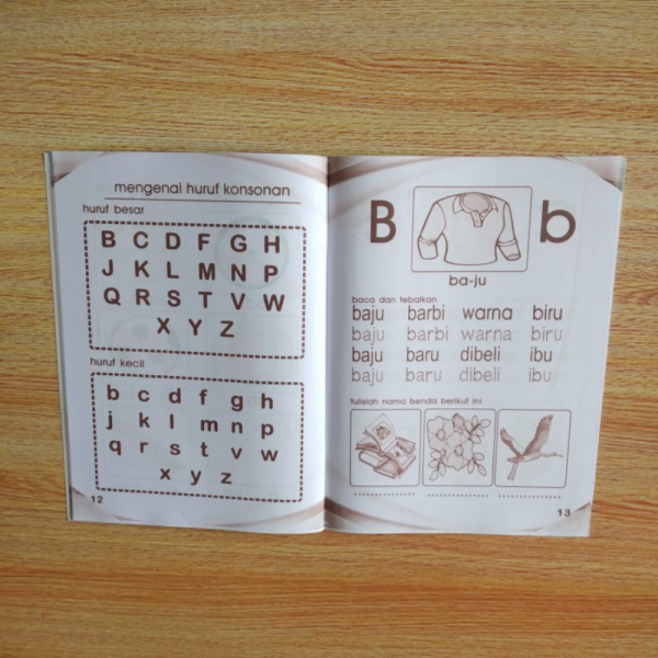 Jual Unik Buku Anak Paud TK Aku Tahu Baca Tulis Huruf Dan Kata ...