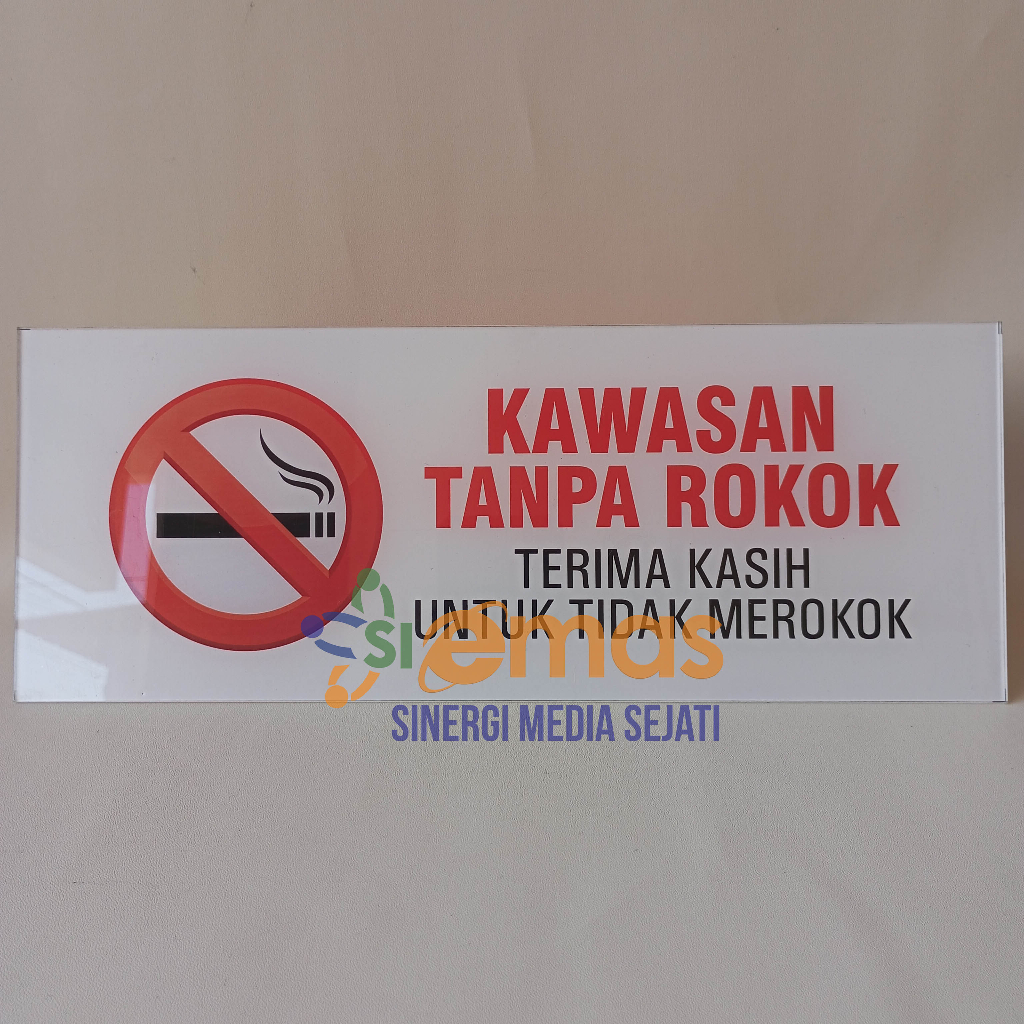Jual Akrilik Papan Tanda Kawasan Tanpa Rokok | Akrilik Papan Larangan ...