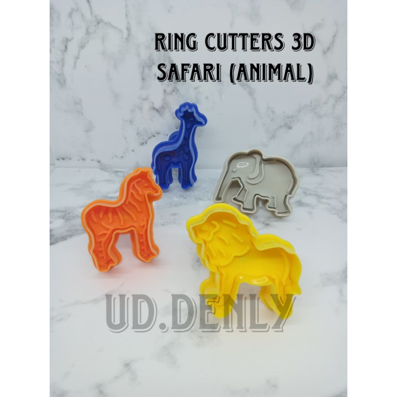 Jual Ring cutters cookies stamp 3D safari animal / Cetakan kue kering ...