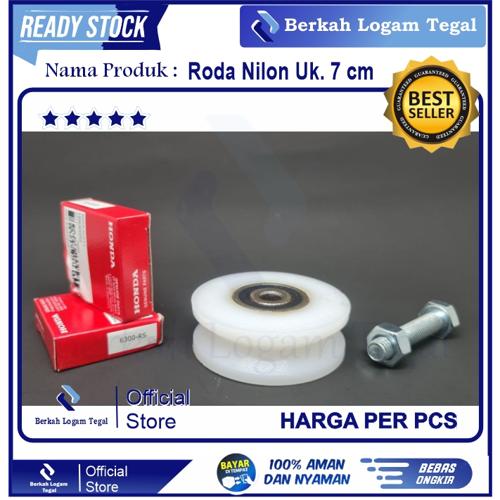 Jual Roda Pagar Nilon 7 cm Tanpa Rumah Roda Tambahan Bearing 100% Baru ...