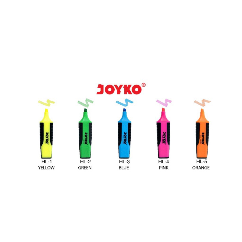 Jual Stabilo Joyko Joyko highlighter yellow green blue pink orange ...