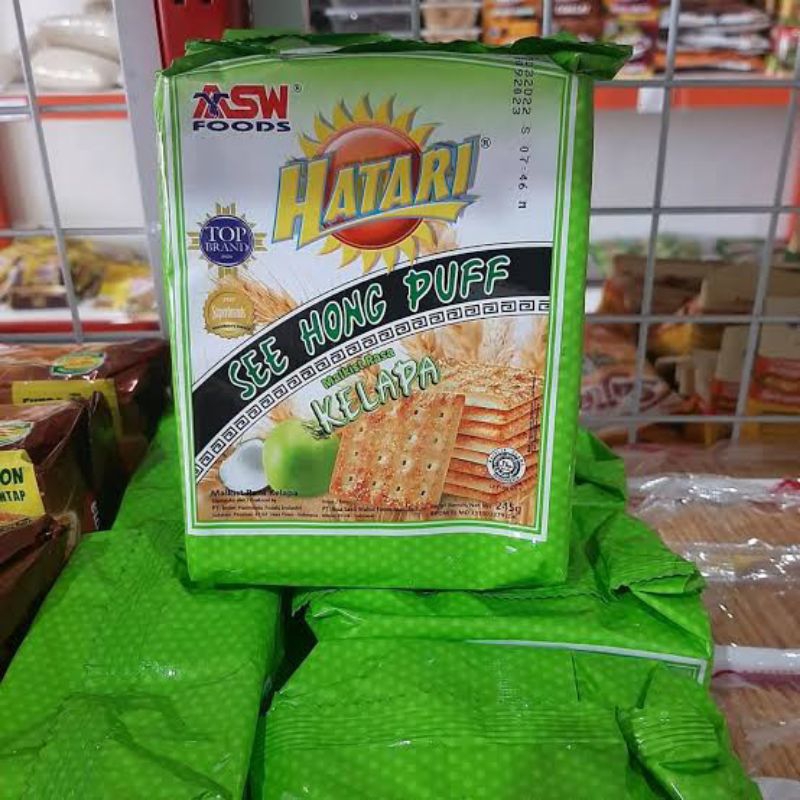 Jual Hatari See Hong Puff Kelapa 245gram (3pcs) | Shopee Indonesia