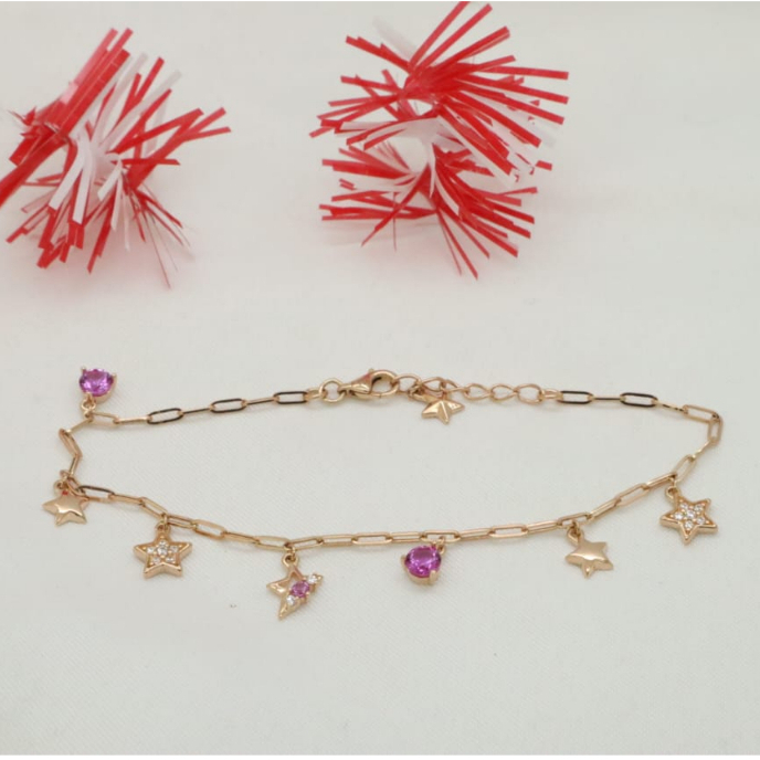 Jual Gelang RG Pink Core Collection BC230042 SDW Gold 18K | Shopee ...
