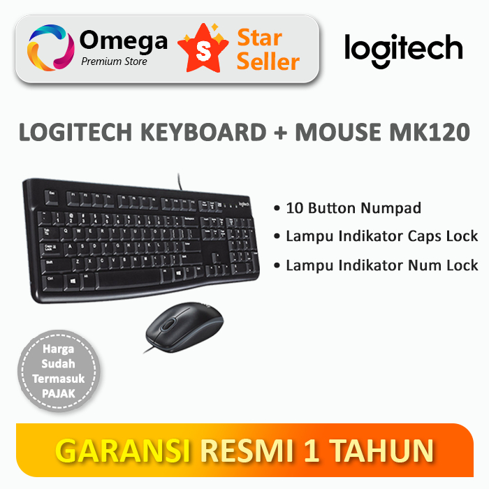 Jual Logitech MK120 Combo Keyboard dan Mouse | Shopee Indonesia