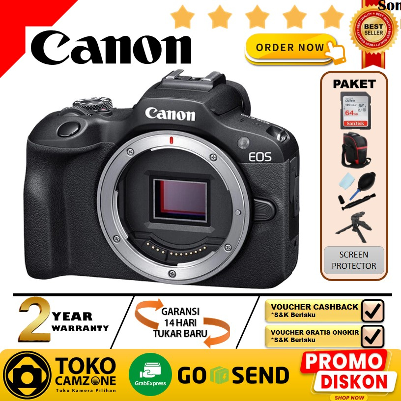 Jual Canon EOS R100 Body Only Mirrorless Camera - GARANSI RESMI ...