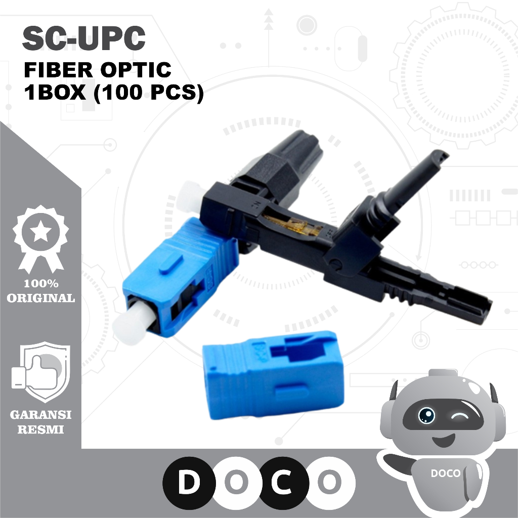 Jual Fiber Optic 1 Box Fast Connector SC UPC FTTH Konektor Standar Single-Mode 100Pcs | Shopee ...