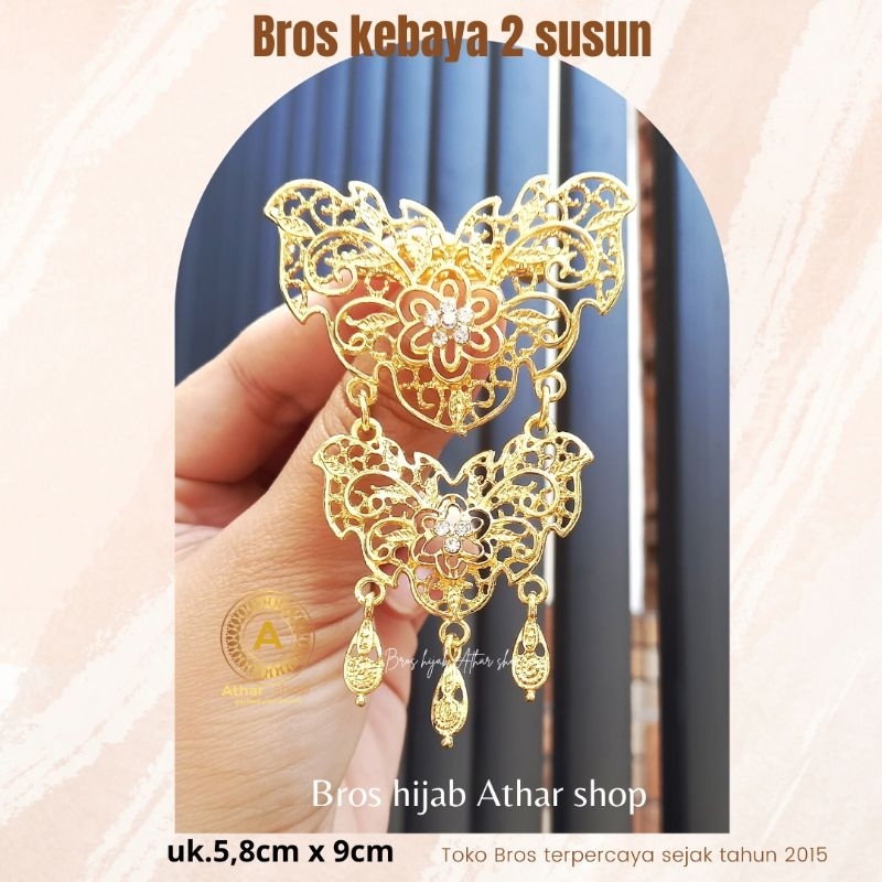 Jual Bros Kebaya Gold Emas Kutubaru 2 Dan 3 Susun Bross Pengantin ...