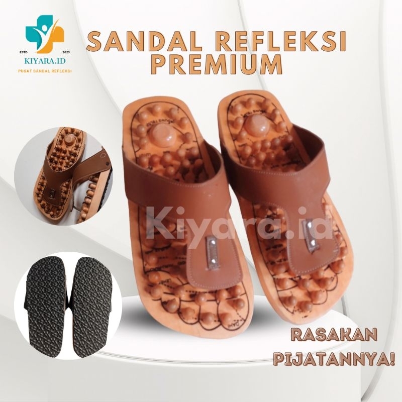 Jual Sandal Kesehatan Terapi Rematik Sendal Therapy Refleksi Sandal Pijat Kayu Pria Wanita ...
