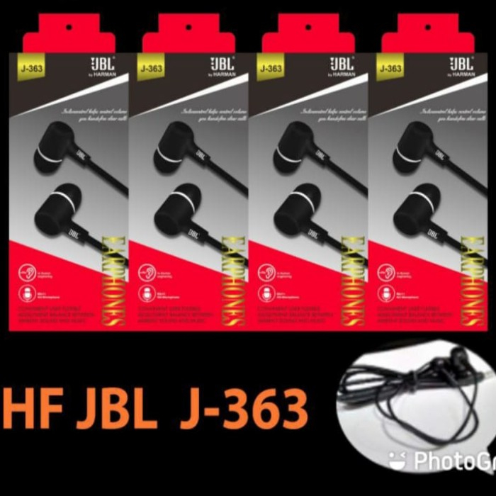 Jual HF HEADSET JBL J-363 COLOKAN 3.5MM SUPER BASS | Shopee Indonesia