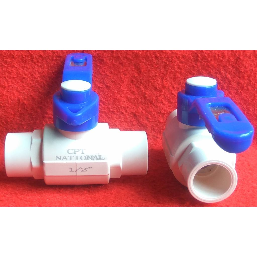 Jual BALL VALVE UPVC / STOP KRAN UPVC GAGANG BESI CPT NATIONAL 1/2 ...