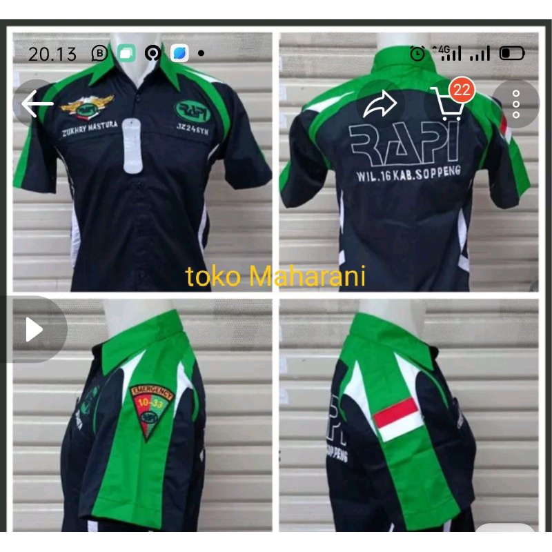 Jual kemeja rapi kombinasi/kemeja radio antar penduduk indonesia ...