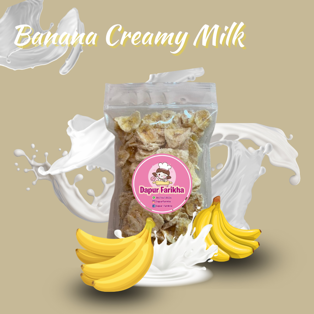 Jual BANANA CREAMY MILK | Kripik Pisang Makanan Ringan Rasa Creamy Milk ...