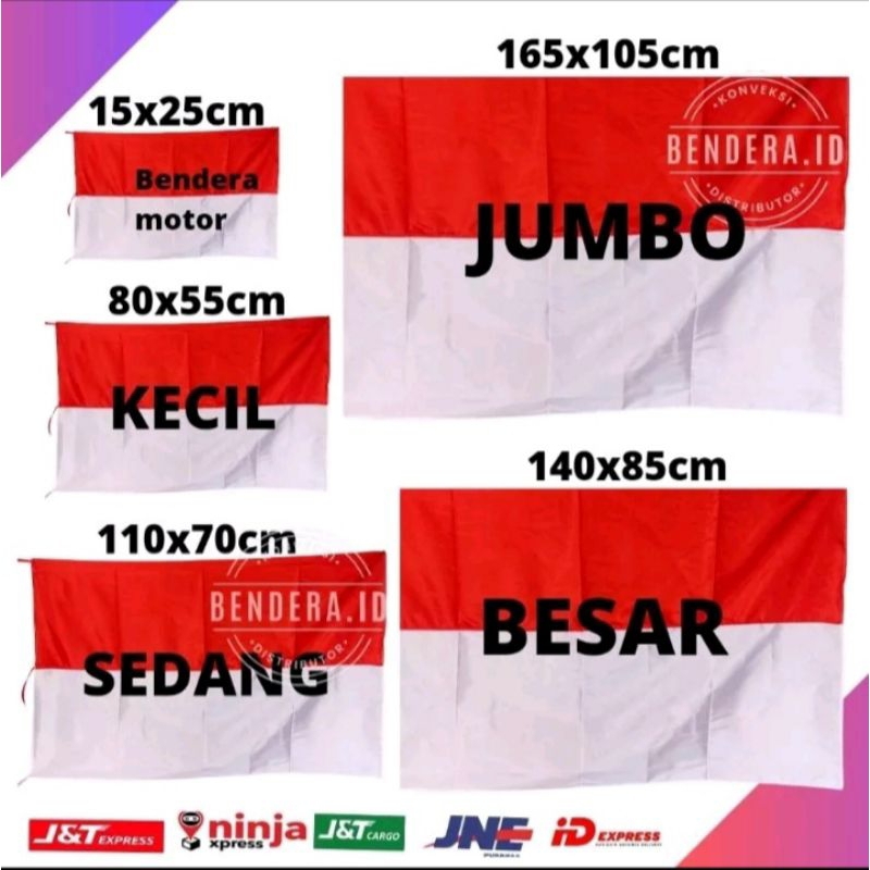 Jual BENDERA MERAH PUTIH SEMUA UKURAN MERDEKA HUT RI 78 | Shopee Indonesia
