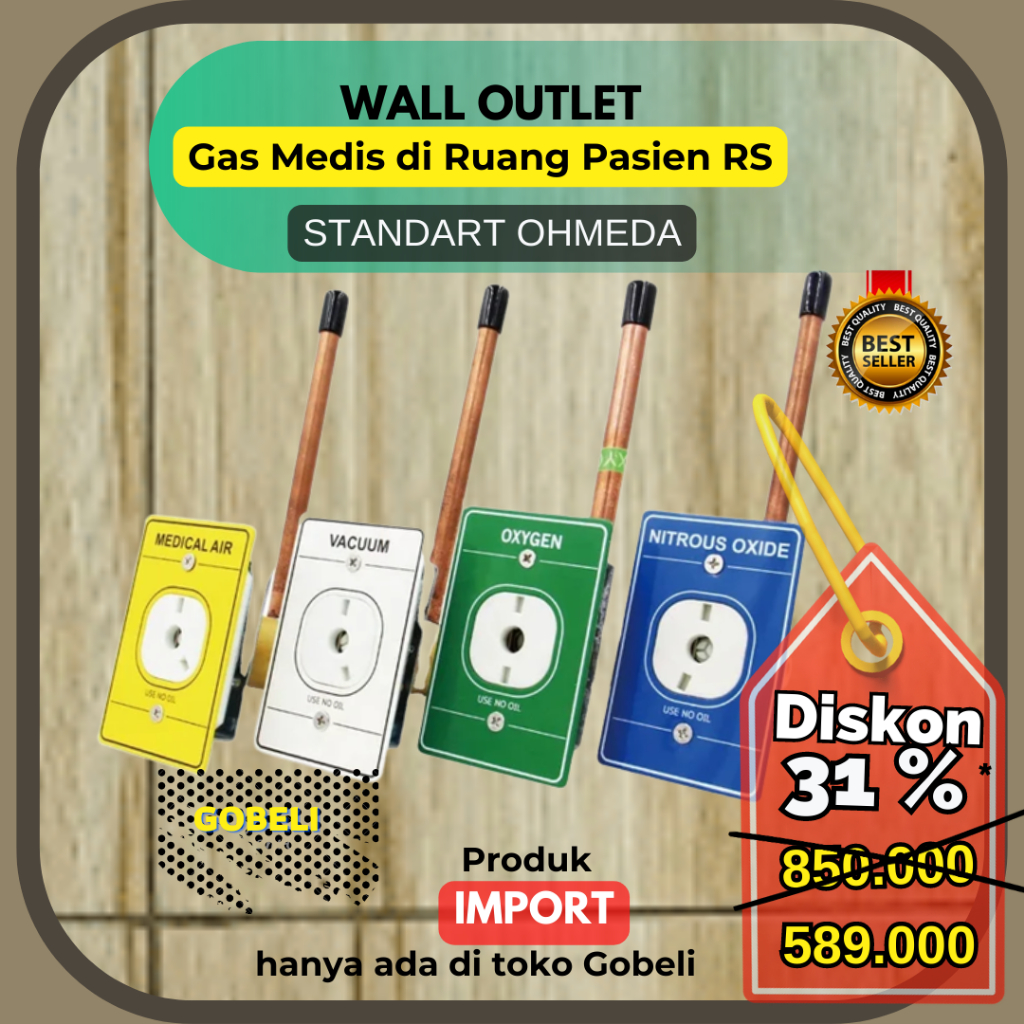 Jual Wall Outlet Gas Medis Standard Ohmeda-Instalasi Gas Medis Rumah ...