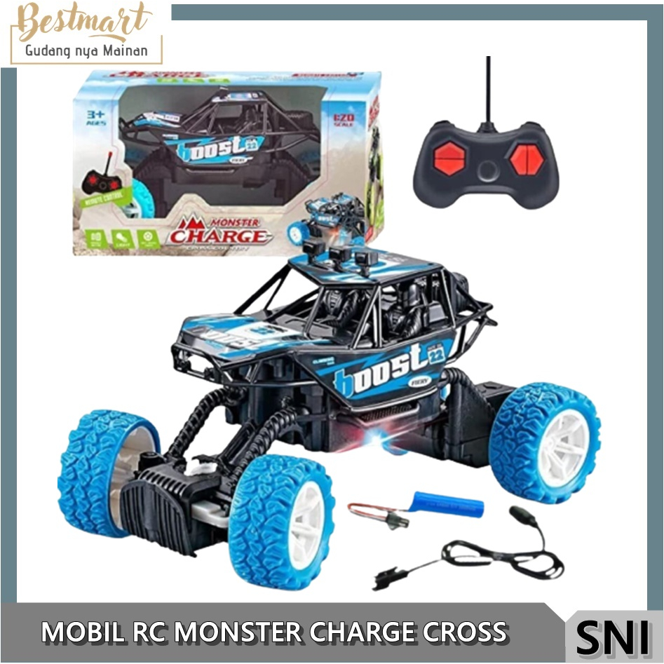 Jual MAINAN ANAK MOBIL REMOTE CONTROL RC MONSTER CHARGE CROSS COUNTRY ...
