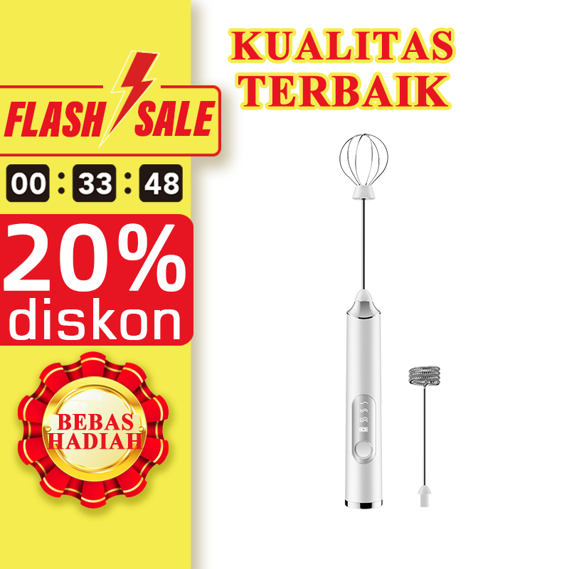 Jual LAHOME Milk Frother Kopi Susu Frother Handheld 3-Speed USB Isi ...