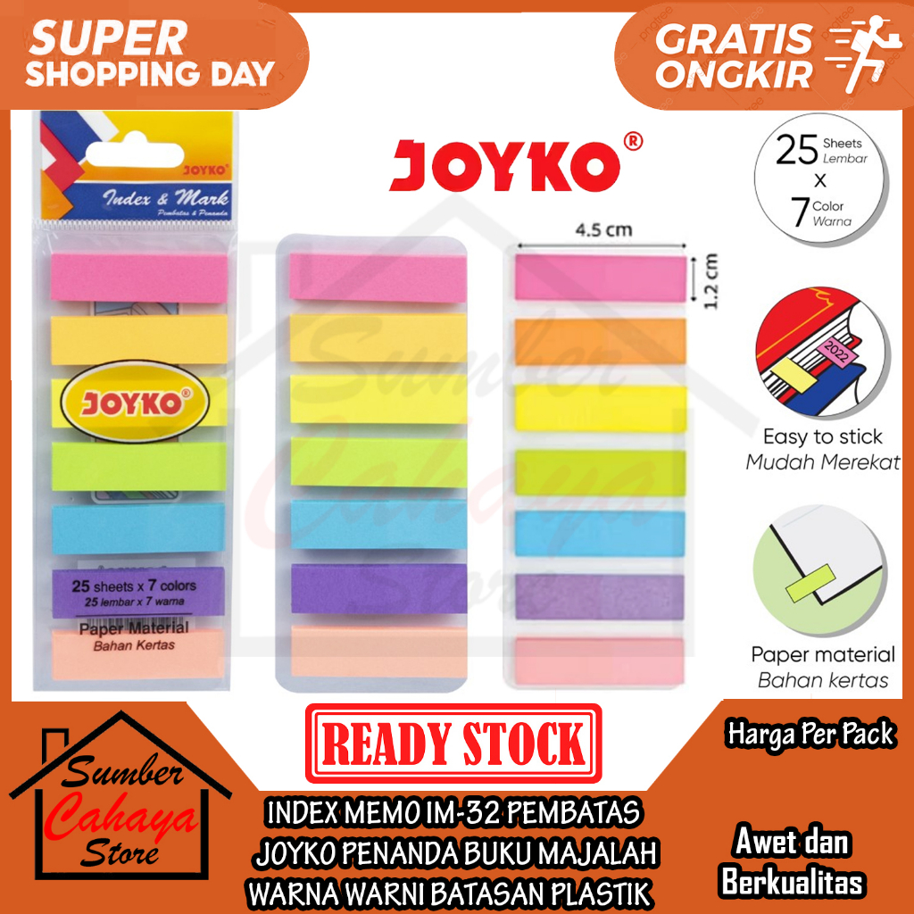 Jual PEMBATAS JOYKO INDEX & MARK IM-32 TANDA PENANDA BUKU MAJALAH NOVEL ...