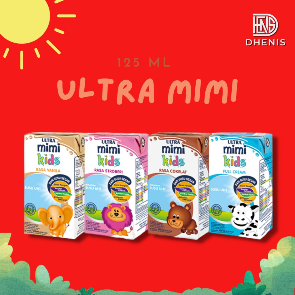 Jual ULTRA MIMI UHT VANILLA/STRAWBERRY/CHOCOLATE/FULL CREAM 125 ML ...