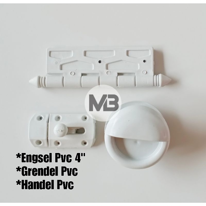 Jual Perlengkapan Pintu Kamar Mandi Pvc l Engsel Pvc l Handle Tarikan ...
