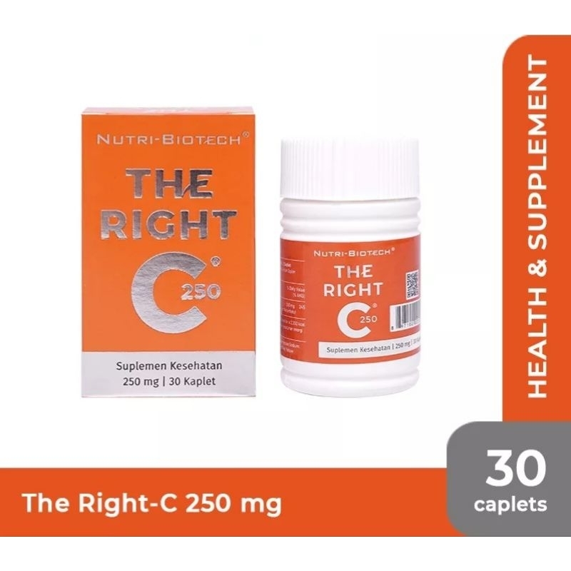 Jual Nutri Biotech the right C 250mg vitamin C isi 30 kaplet | Shopee ...