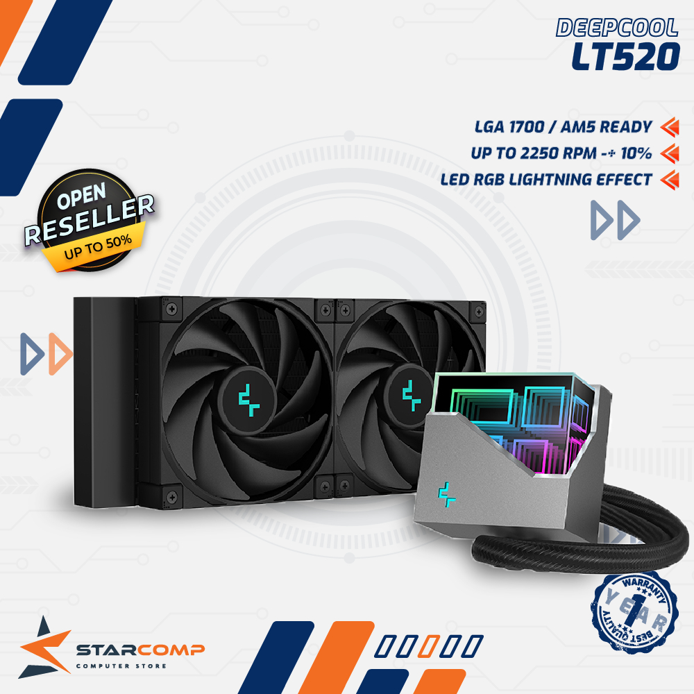 Jual Deepcool LT520 ARGB 240mm Black / White AIO Liquid CPU Cooler LT ...