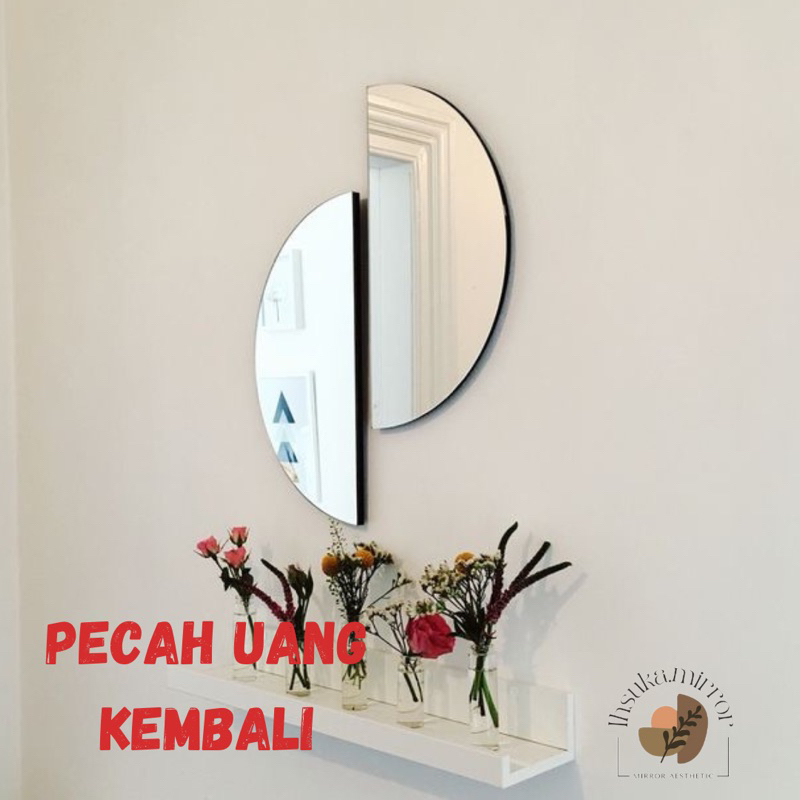 Jual Kaca Cermin Half Moon | Kaca Cermin dinding | Mirror Aesthetic ...
