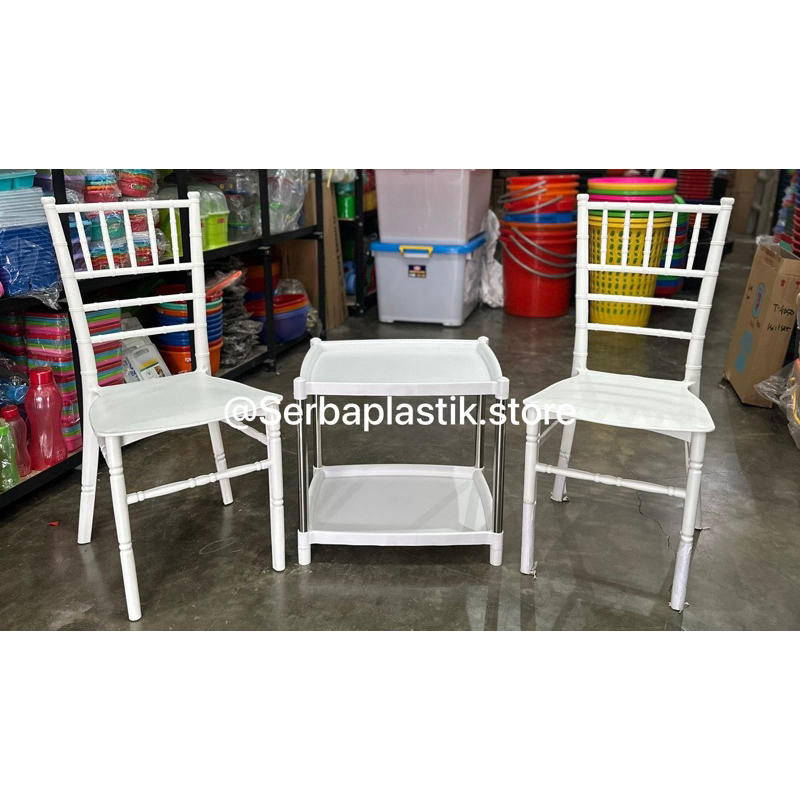 Jual kursi makan semi fiber / kursi pesta / kursi putih / bangku ...