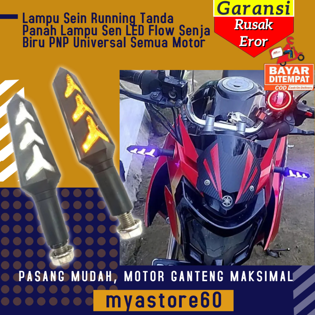 Jual Lampu Sein Running Tanda Panah Lampu Sen LED Flow Senja Biru PNP ...