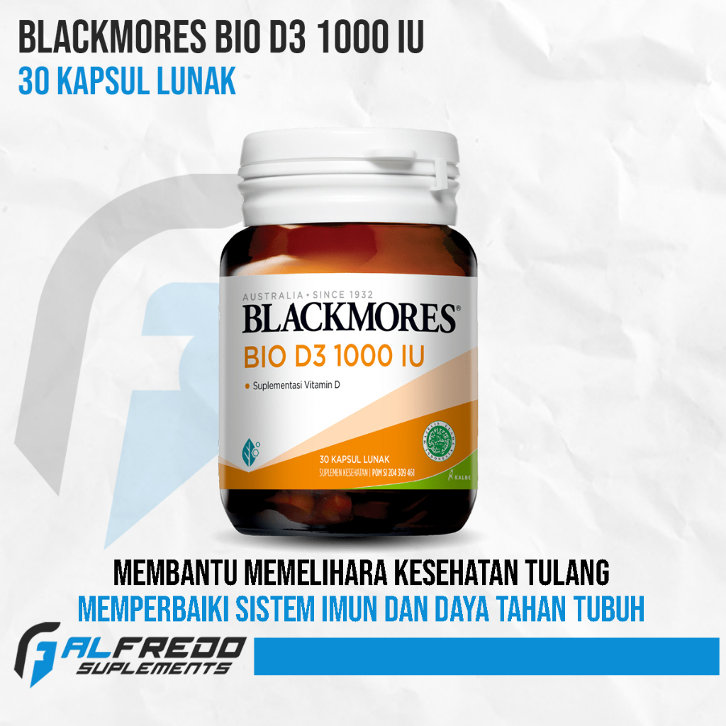 Jual Blackmores Bio D3 1000 IU 30 Kapsul Lunak Vitamin D Kesehatan ...