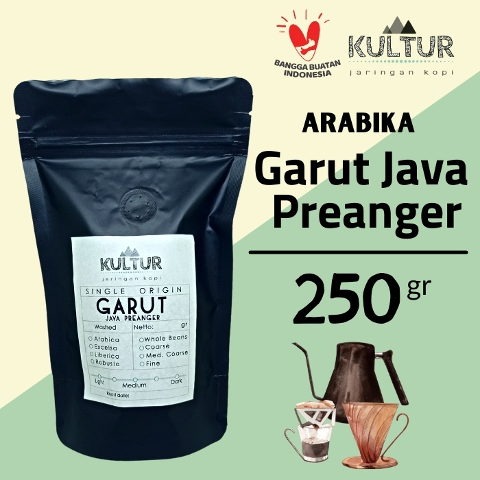 Jual COFFEE BEAN BIJI KOPI ARABIKA GARUT PAPANDAYAN JAVA PREANGER 250 ...