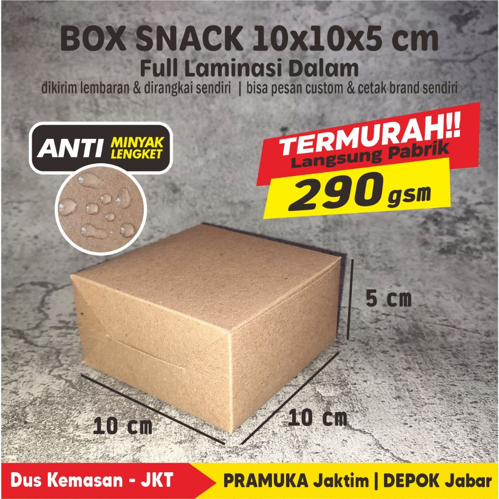 Jual BOX DONAT ISI 1 KRAFT POLOS LAMINASI | Shopee Indonesia
