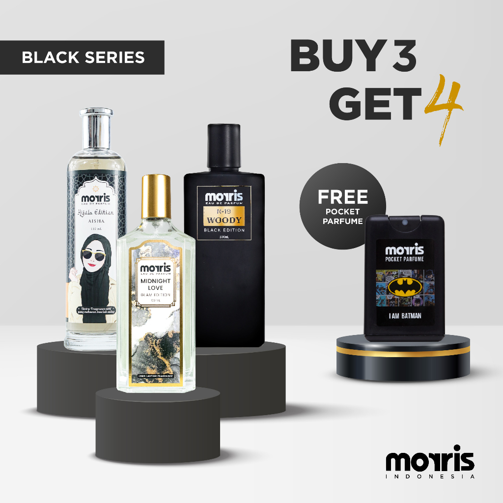Jual [BUY 3 GET 4] Black Series Package [Black Woody+Glam Midnight Love ...