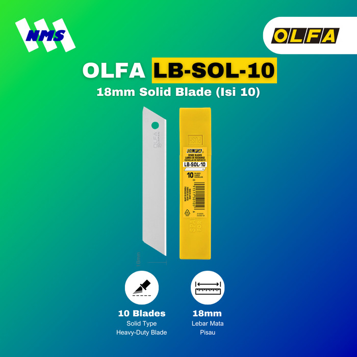 Jual Refill Cutter OLFA LB-SOL-10 Solid Blade 18mm Isi 10 Pcs Original | Shopee Indonesia