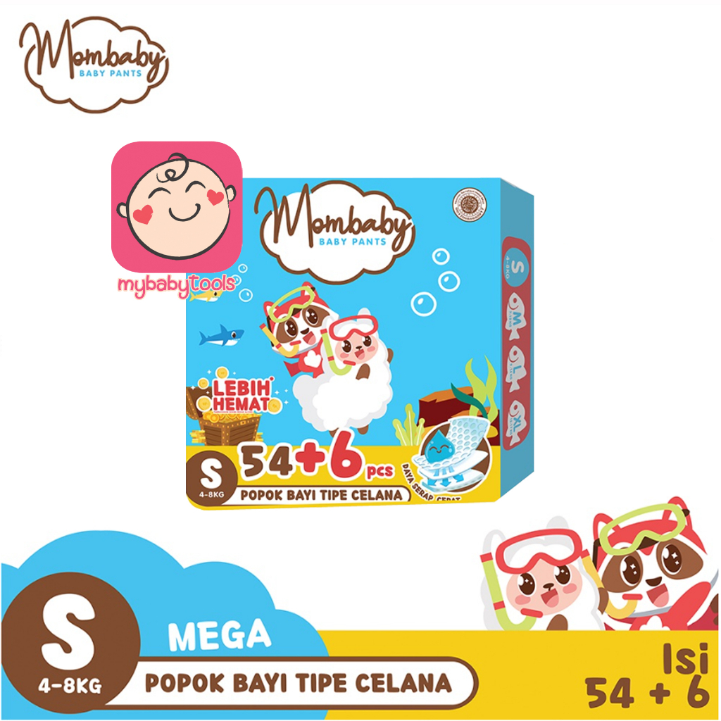 Jual MOMBABY PANTS S54+6 M50+6 L42+6 XL36+6 XXL32+6 POPOK CELANA | Shopee Indonesia