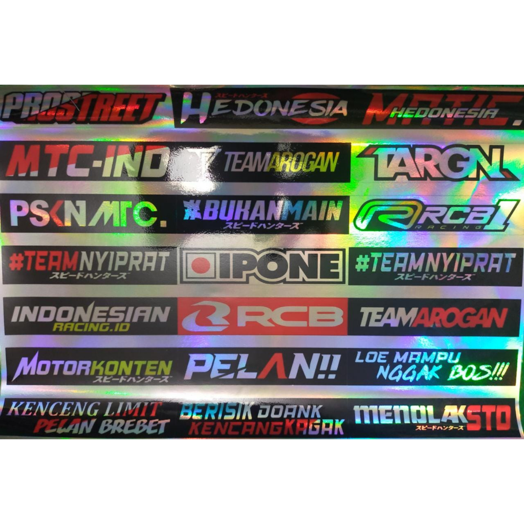 Jual STICKER RACING STICKER PACK STICKER PAPANAN STICKER TUMPUKAN ...